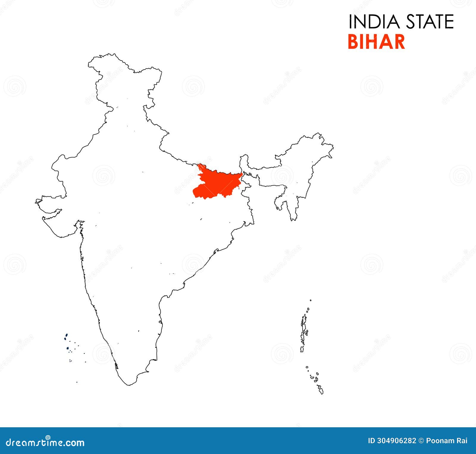Bihar Map Of Indian State. Bihar Map Vector Illustration. Bihar Vector ...