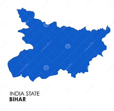 Bihar Map of Indian State. Bihar Map Vector Illustration Stock ...