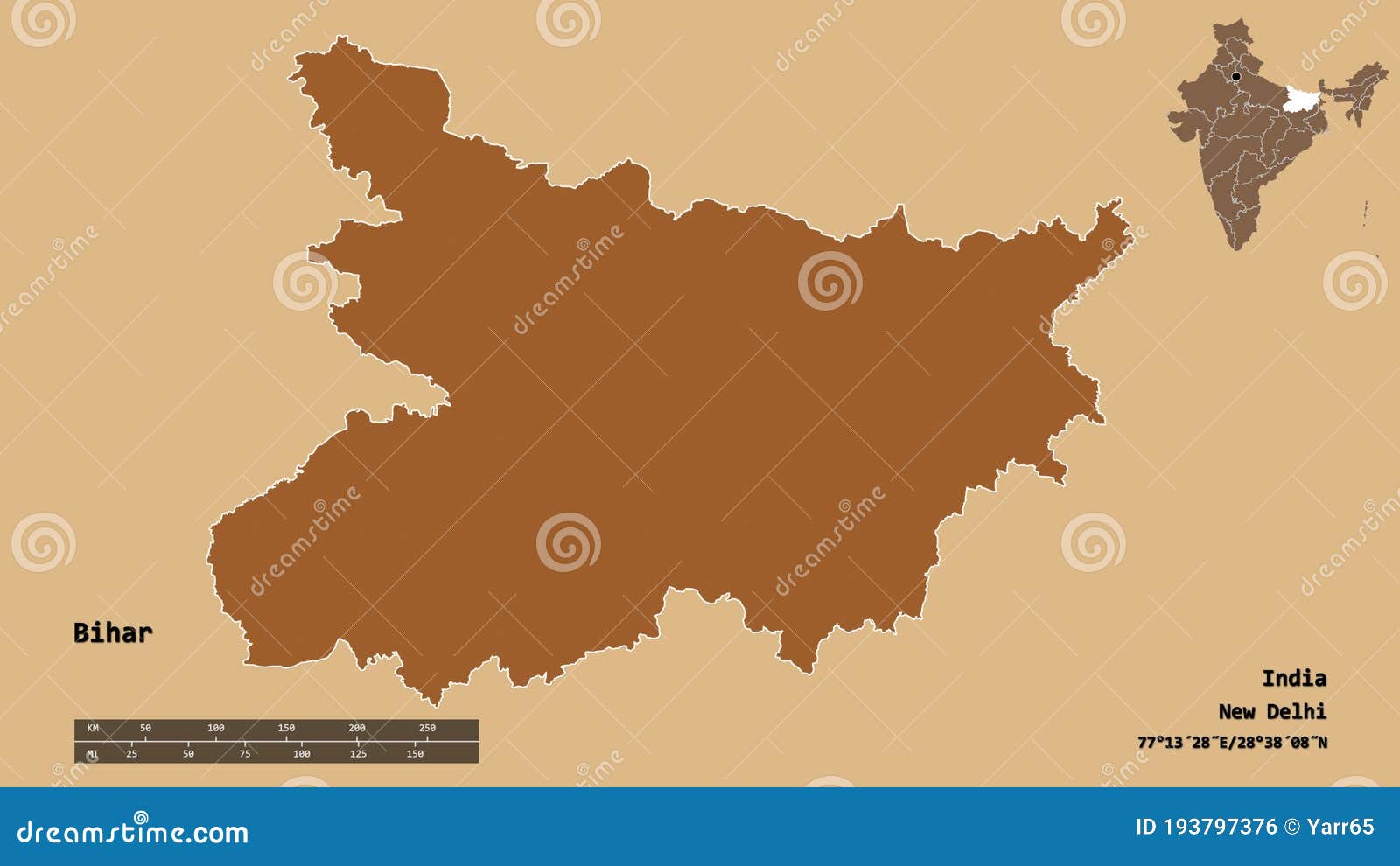 Bihar, State of India, Zoomed. Pattern Stock Illustration ...