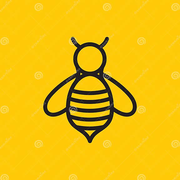 Bij vector illustratie. Illustration of dier, geel, hommel - 91925810