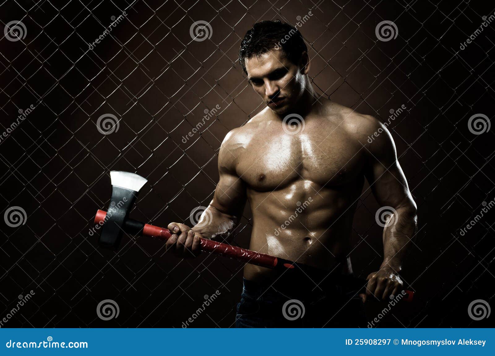 Bijl stock afbeelding. Image of wreed, bodybuilder, kwaadwillig - 25908297