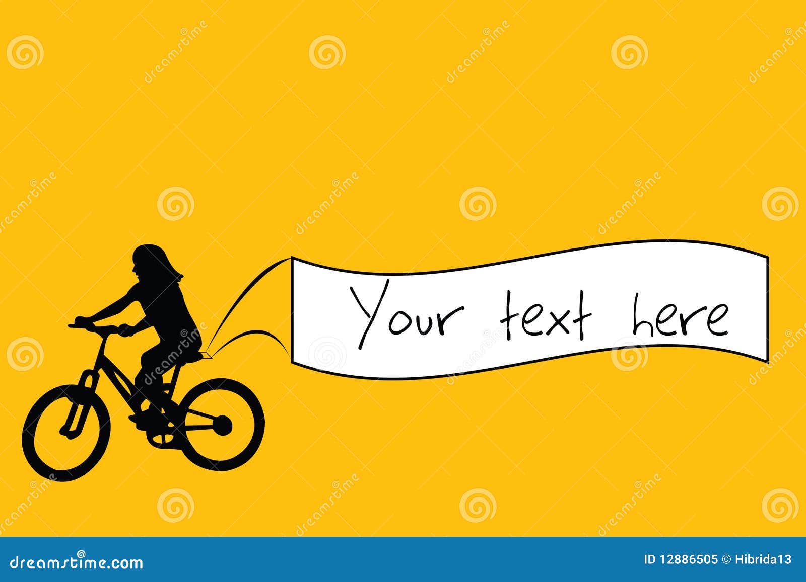 Bike banner stock illustration. Illustration of text - 12886505