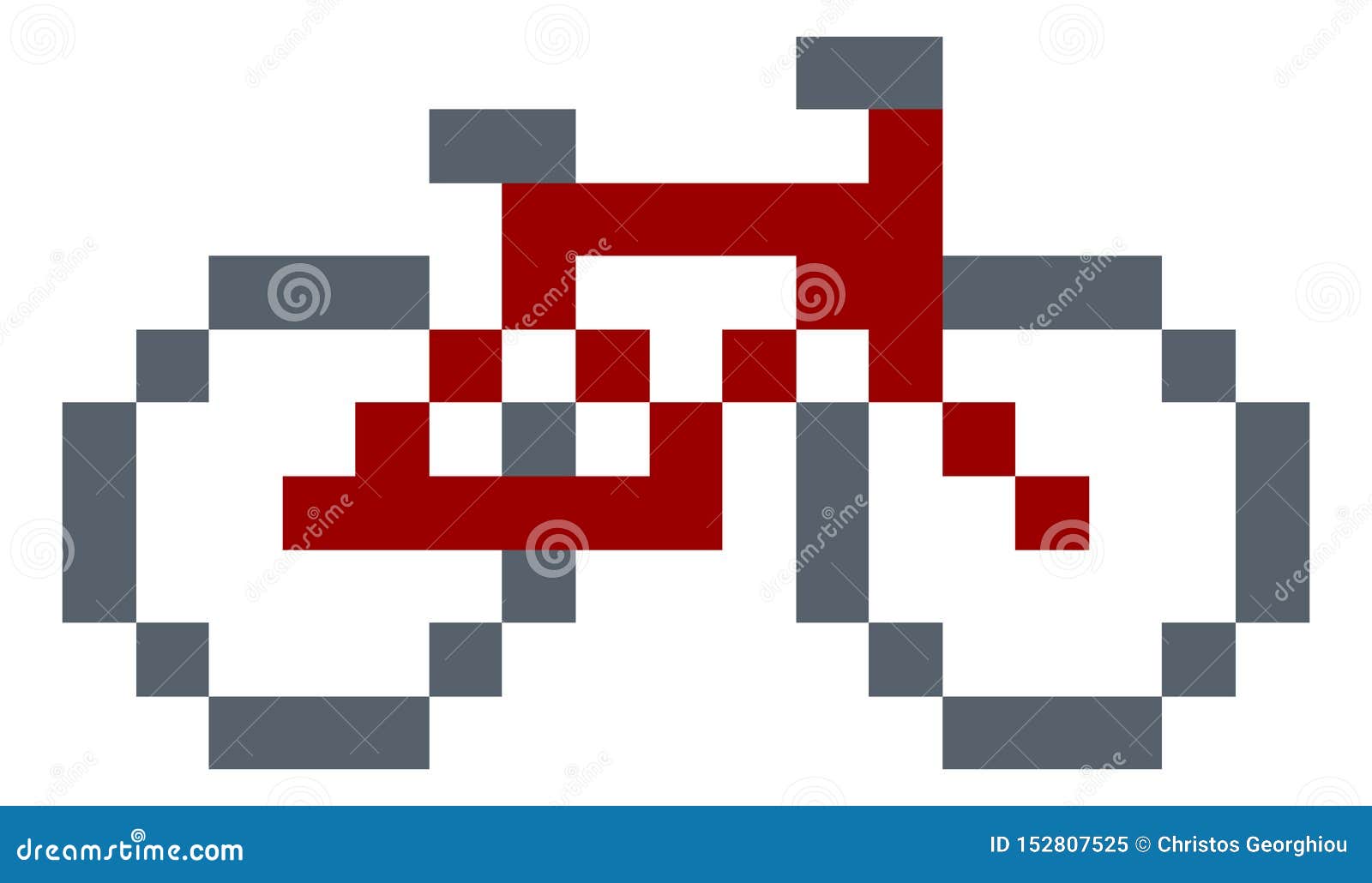 Pixel Art Bicycle Illustration | CartoonDealer.com #275135602