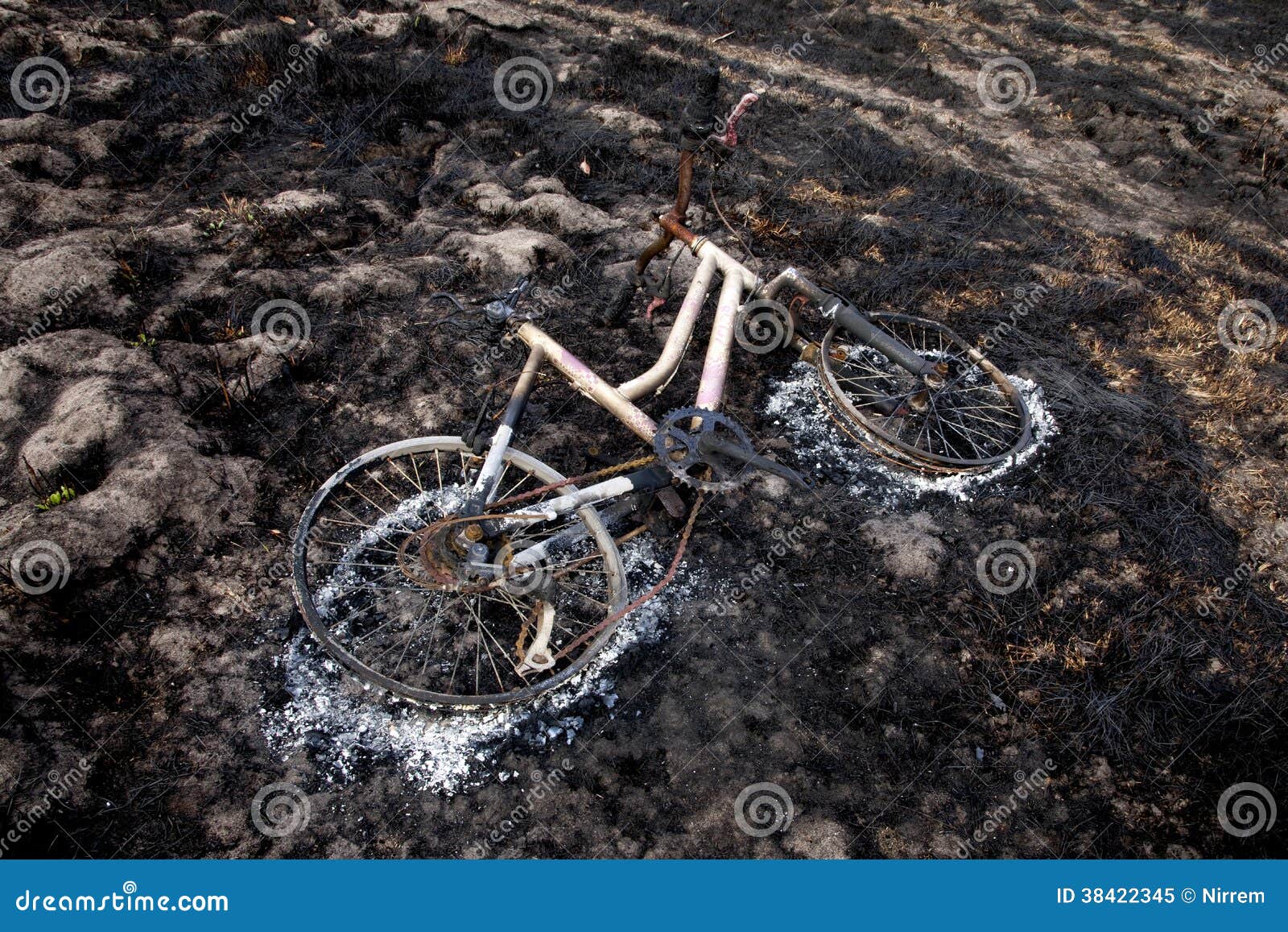Bike Burned stock image. Image of destroyed, burn, bike - 38422345