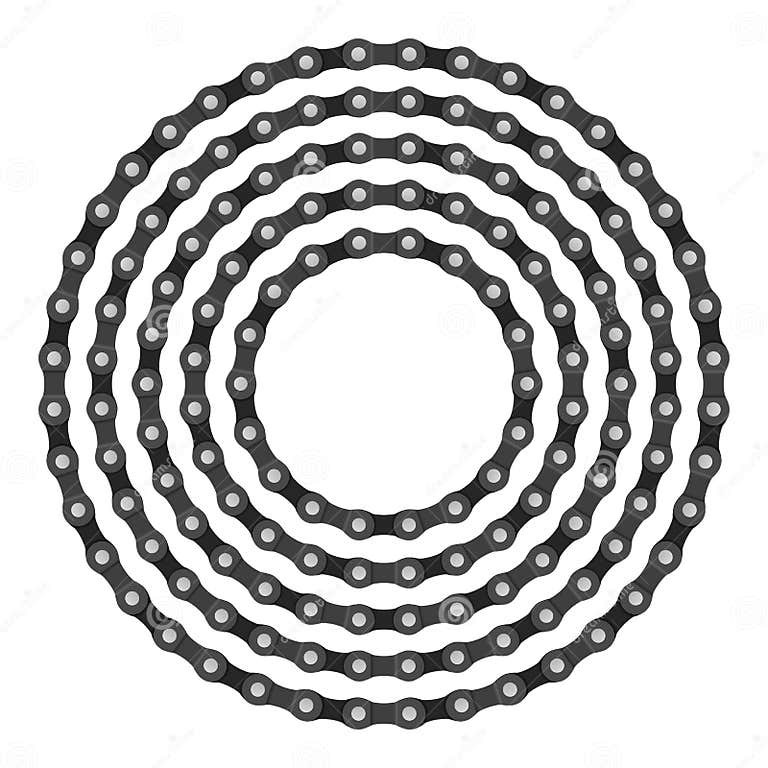 Bike chain circle stock vector. Illustration of bicycle - 65511297