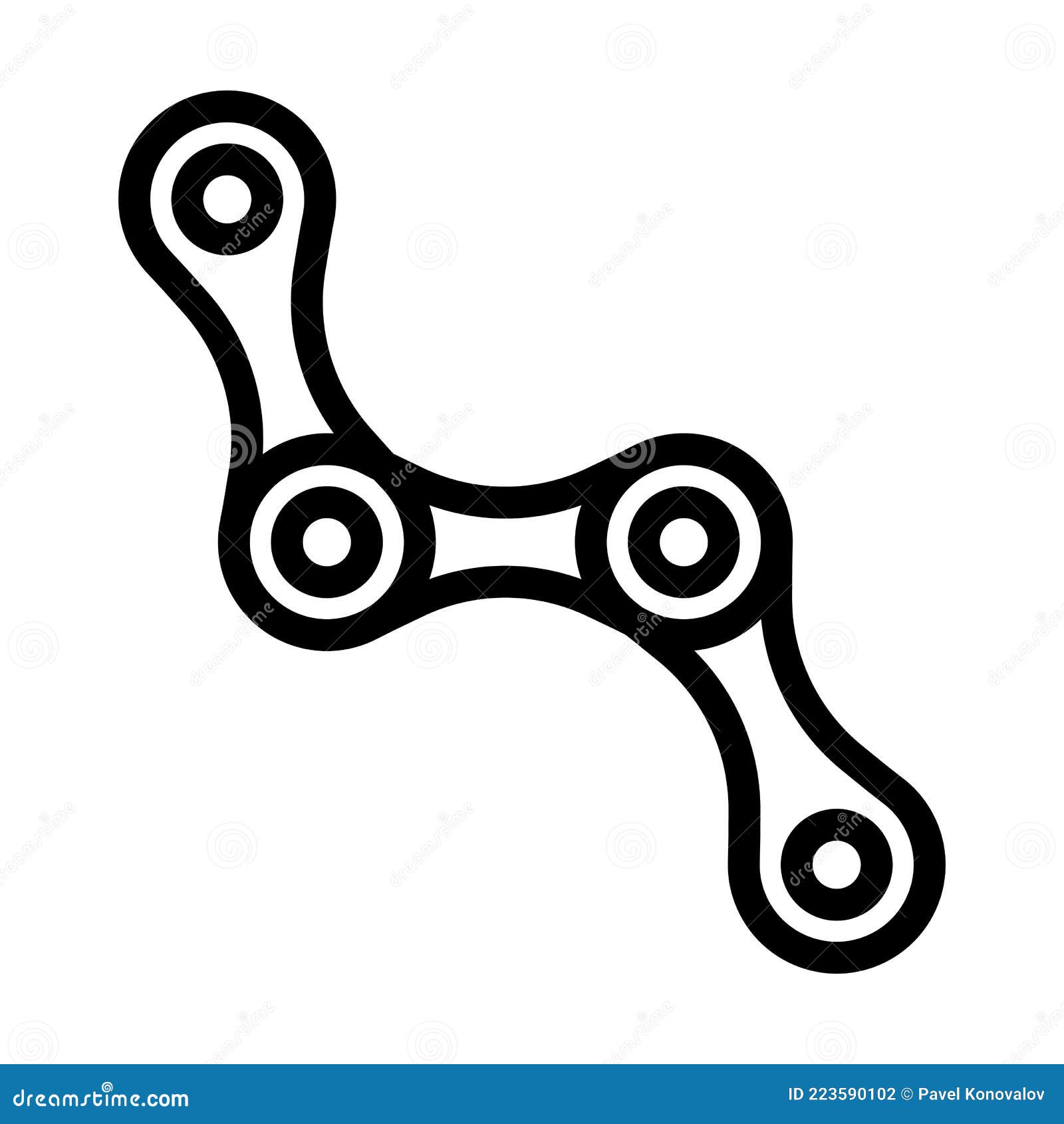 Bike Chain Icon stock vector. Illustration of label - 223590102