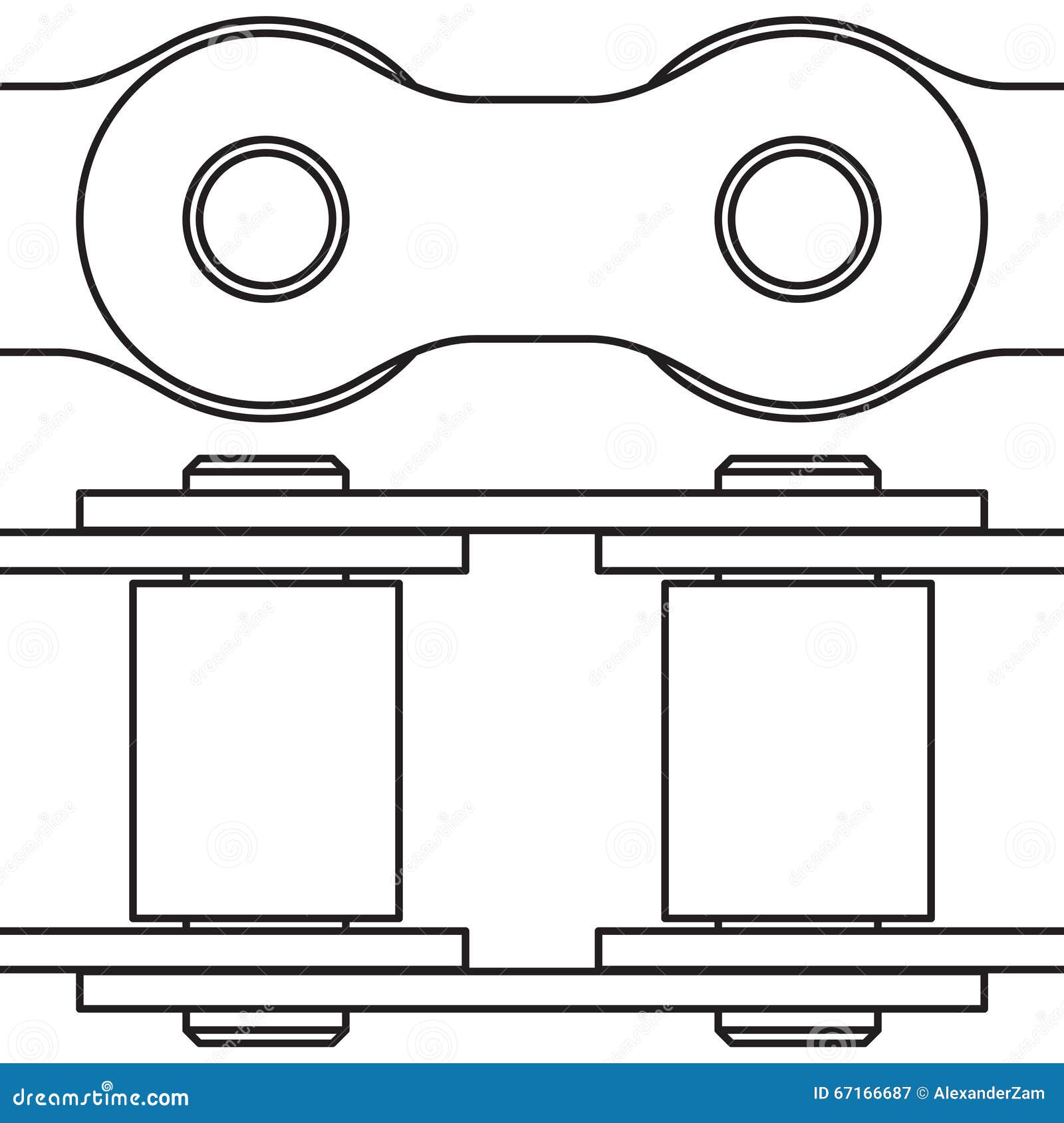Bike chain stock vector. Illustration of linkage, design - 67166687