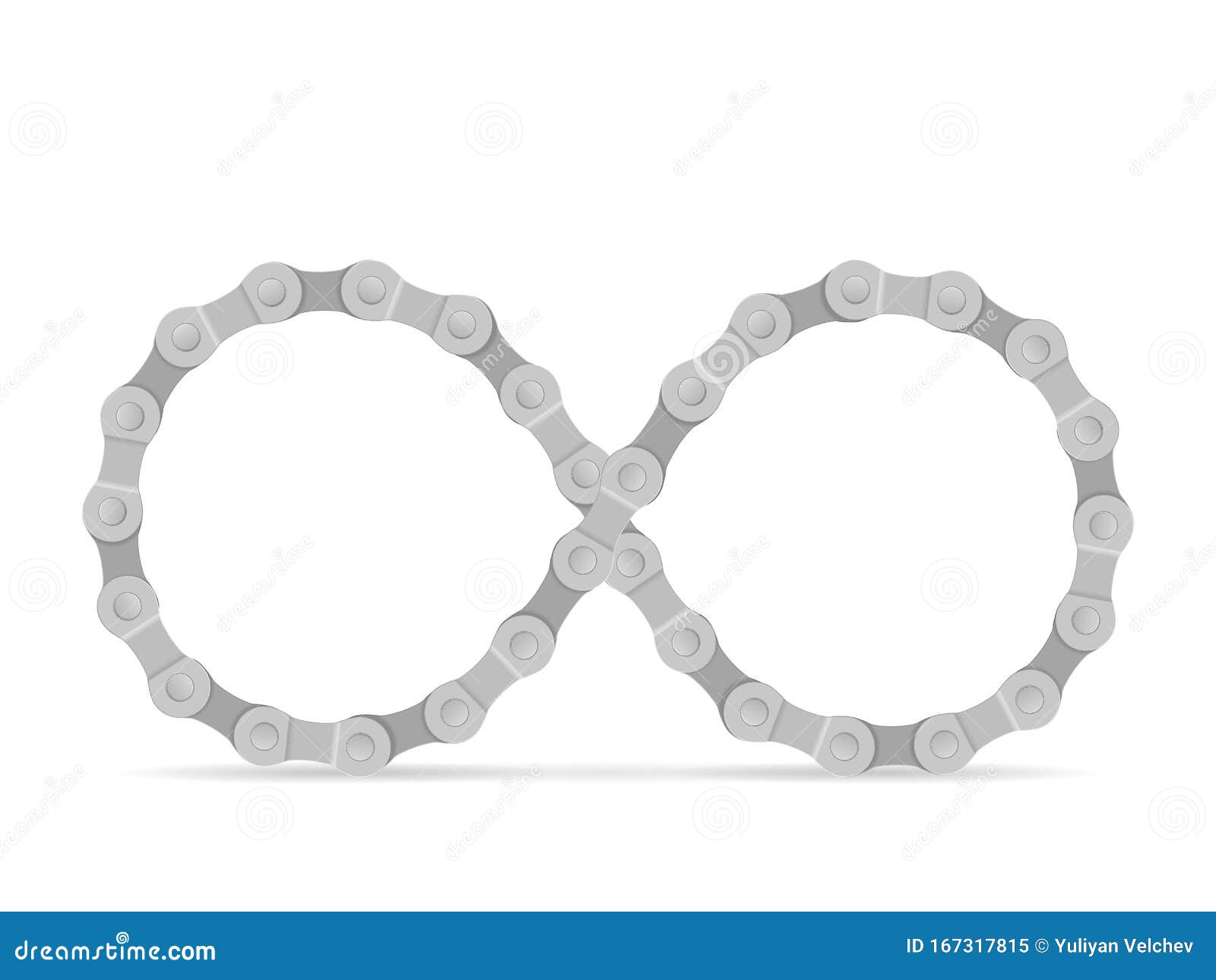 Bike chain infinity stock vector. Illustration of alphabet - 167317815