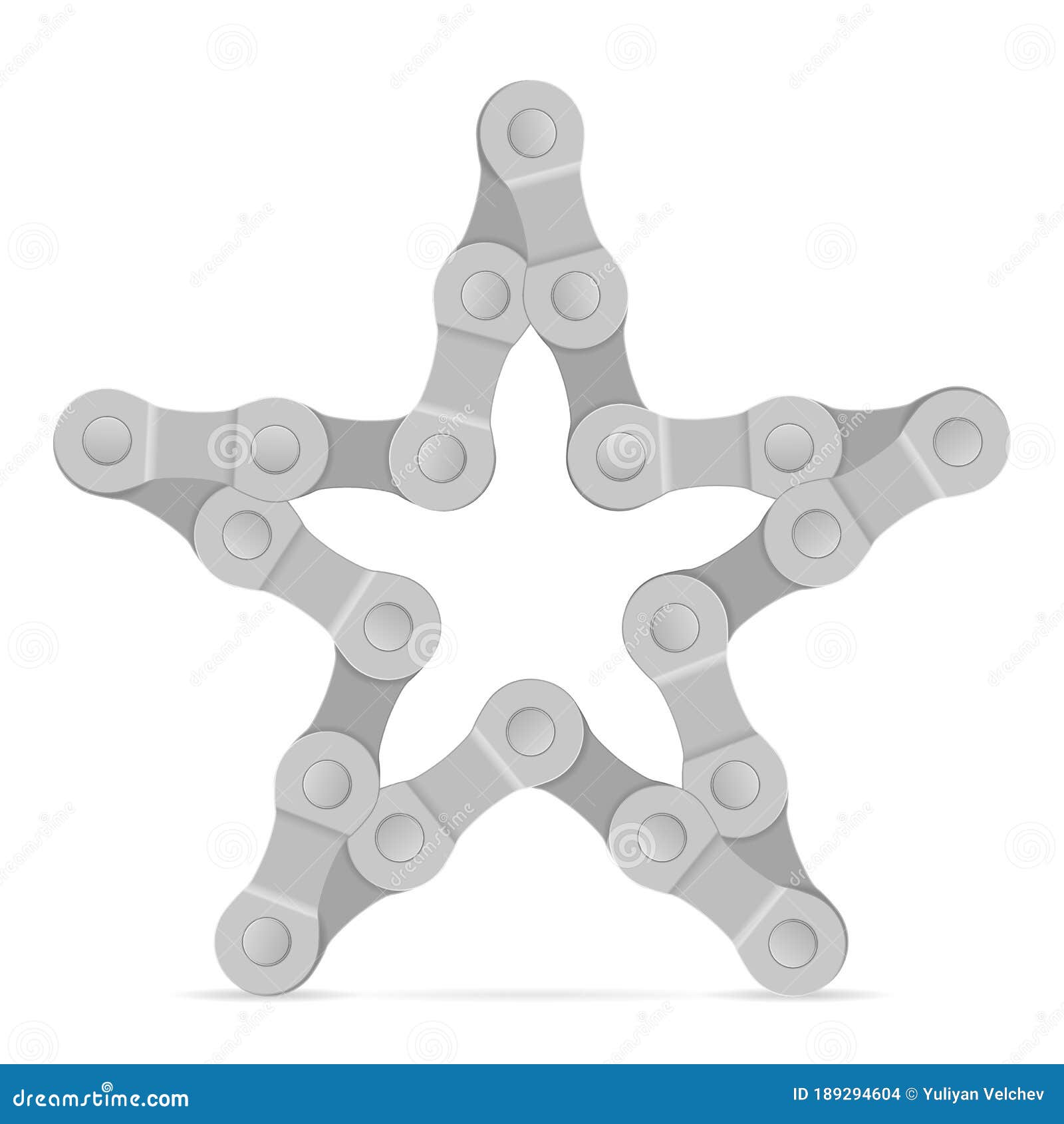 Bike chain star stock vector. Illustration of alphabet - 189294604