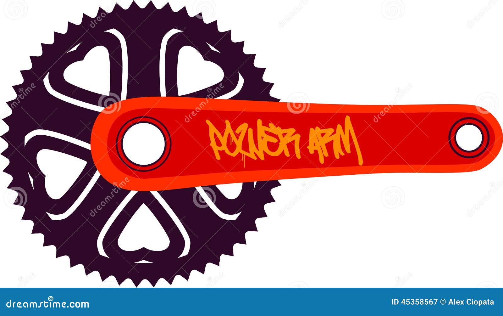 Bike chainring stock vector. Illustration of gearing - 45358567
