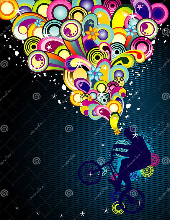 Bike color vector stock vector. Illustration of background - 6648913
