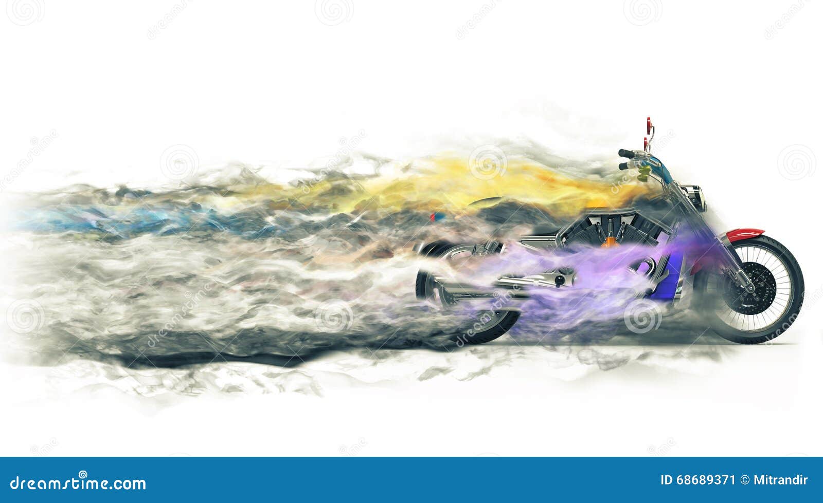 Bike - colorful smoke FX stock illustration. Illustration of graphic ...