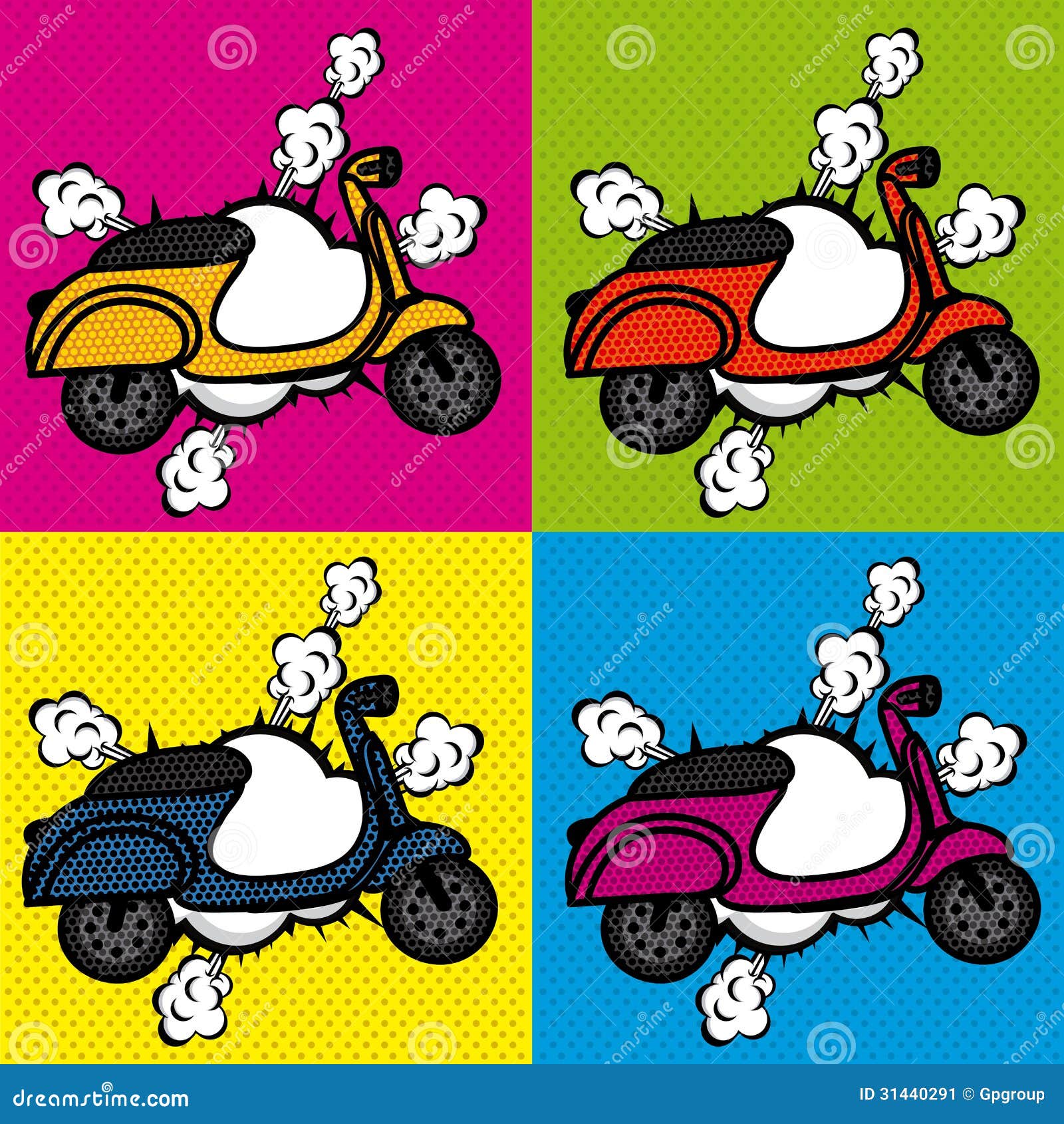 Bike comics icons stock vector. Illustration of contemplation - 31440291