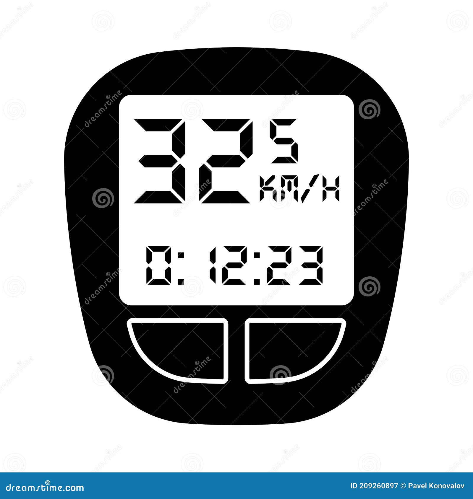 Bike Computer Icon stock vector. Illustration of display - 209260897
