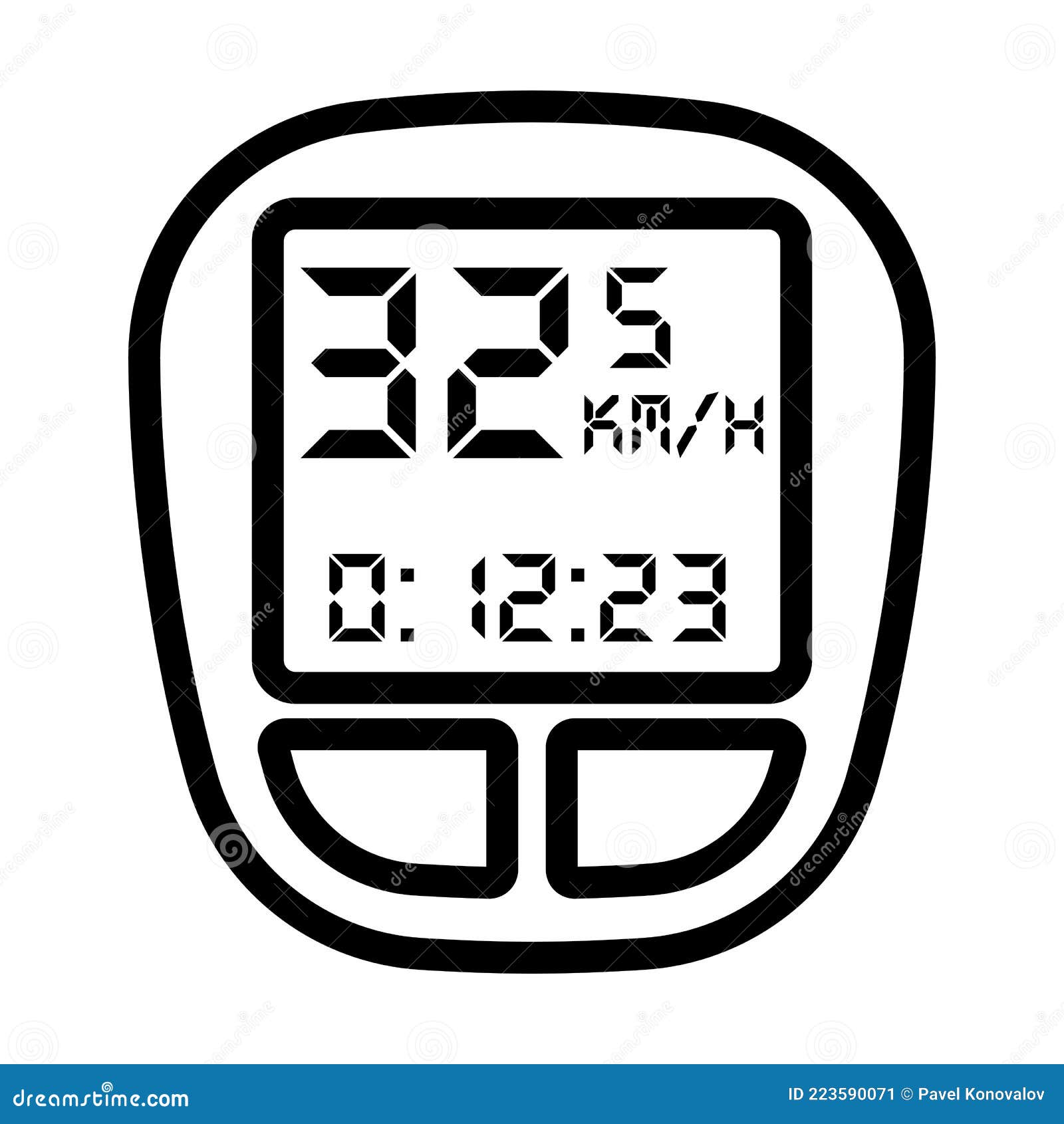 Bike Computer Icon stock vector. Illustration of fast - 223590071