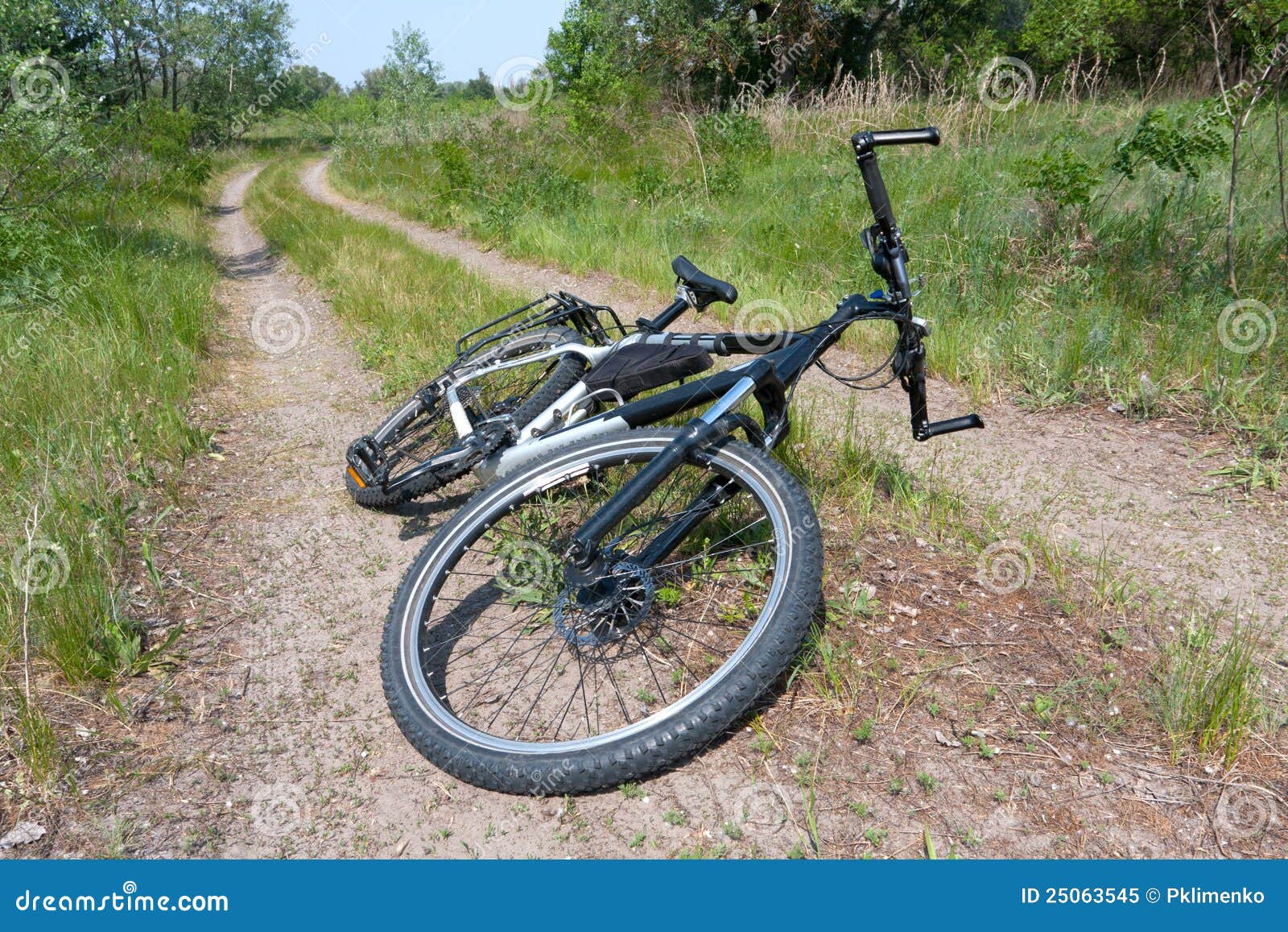 Bike on countryside road stock image. Image of outdoor - 25063545