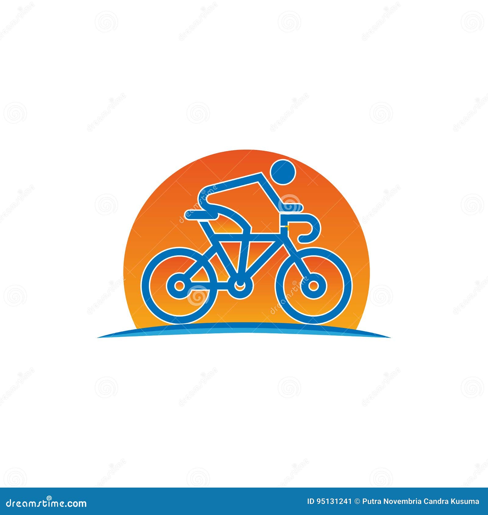 Bike Cycle Icon Logo Design Element Stock Vector - Illustration of road ...