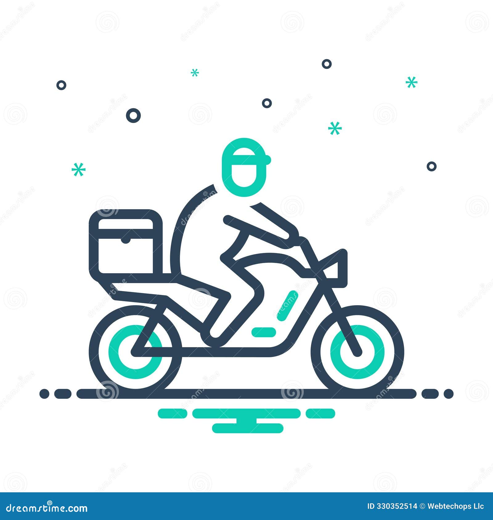 Mix Icon for Bike Delivery, Dispatch Rider and Parcel Stock ...