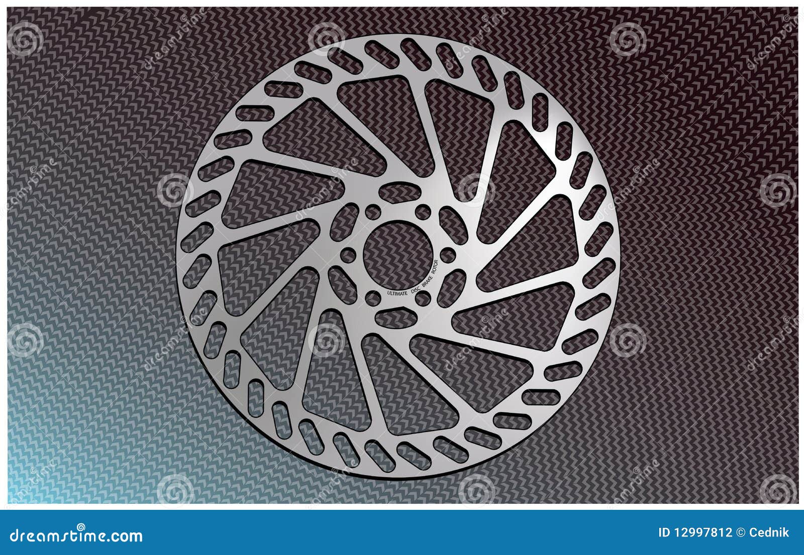 Bike disc brake rotor stock vector. Illustration of cable - 12997812