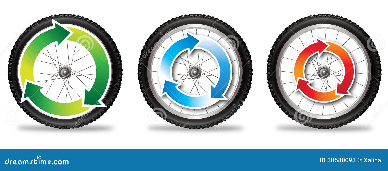 Bike eco wheels stock vector. Illustration of tire, recycling - 30580093