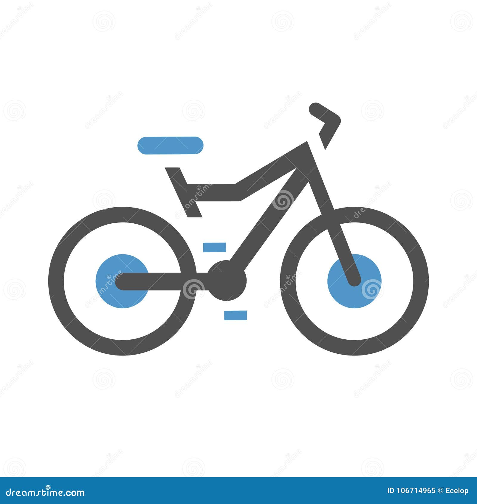 Bike flat icon stock vector. Illustration of biking - 106714965