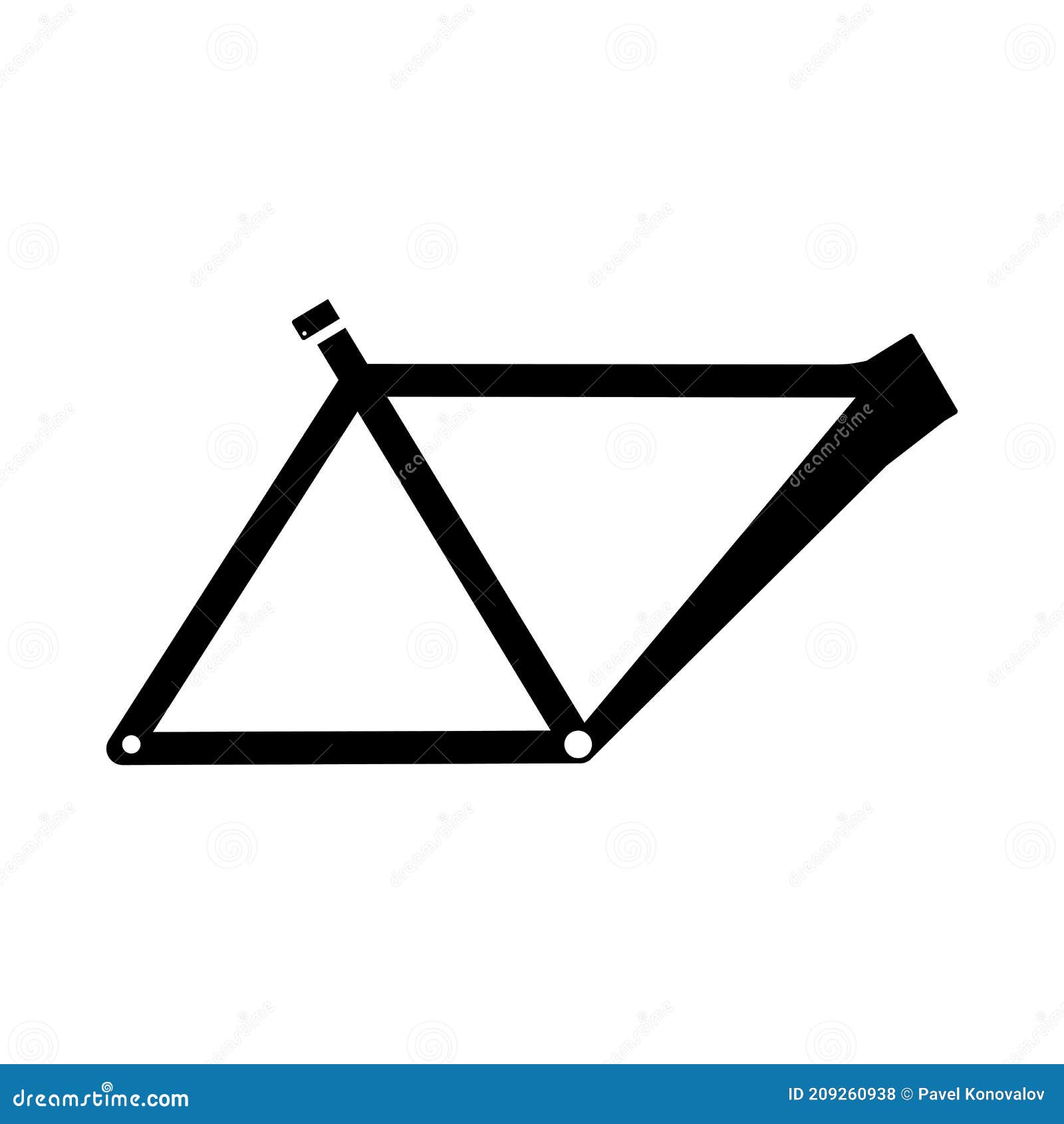 Bike Frame Icon stock vector. Illustration of black - 209260938