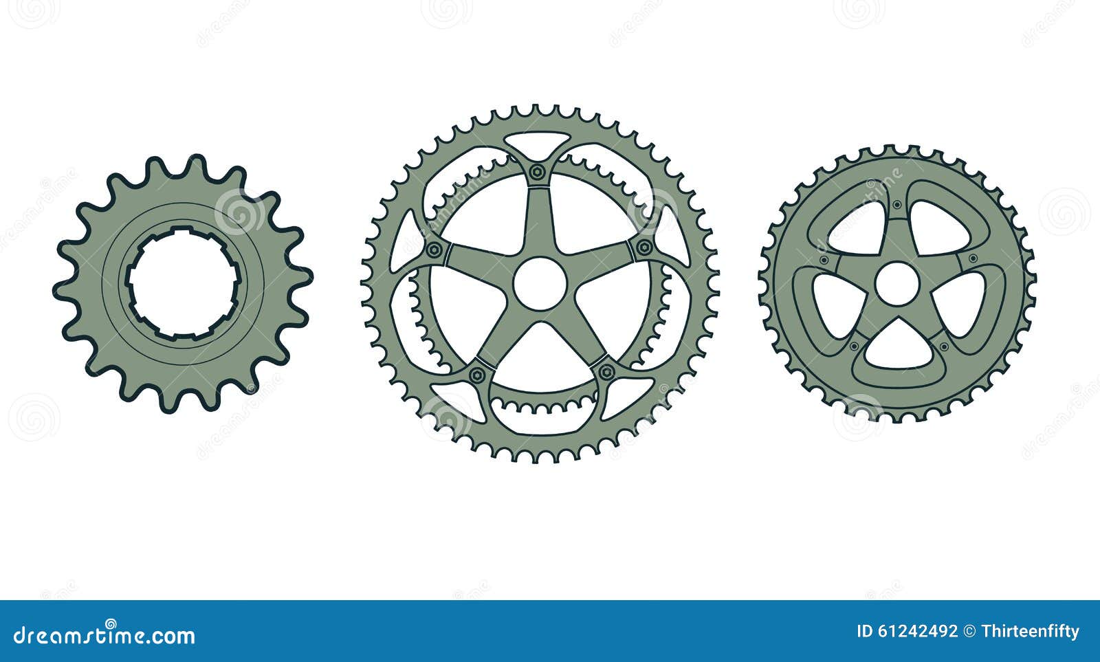 Bike Gear Icons stock vector. Illustration of machine - 61242492