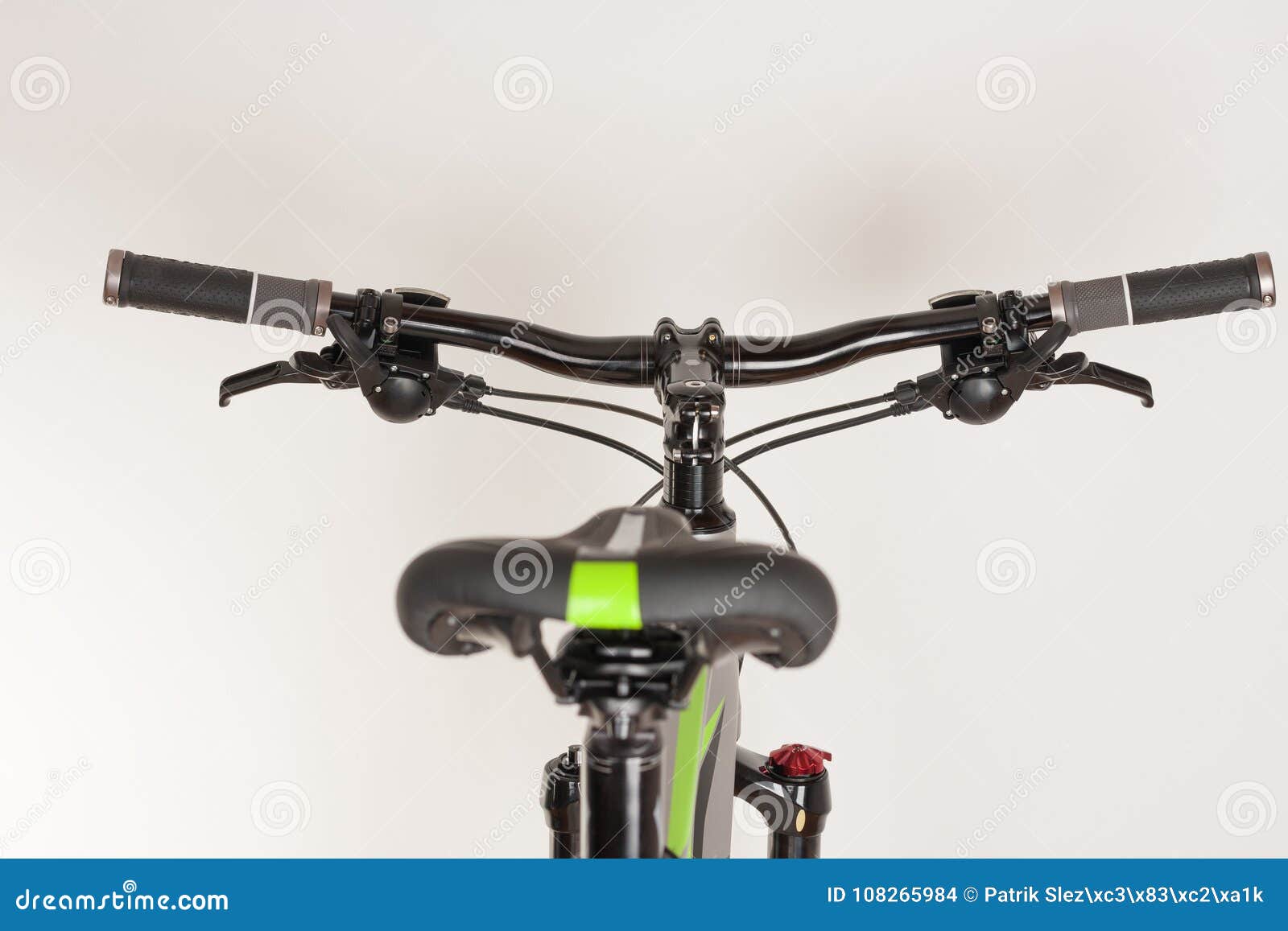 Bike Handlebars, Close Up View, Studio Photo Stock Photo - Image of ...