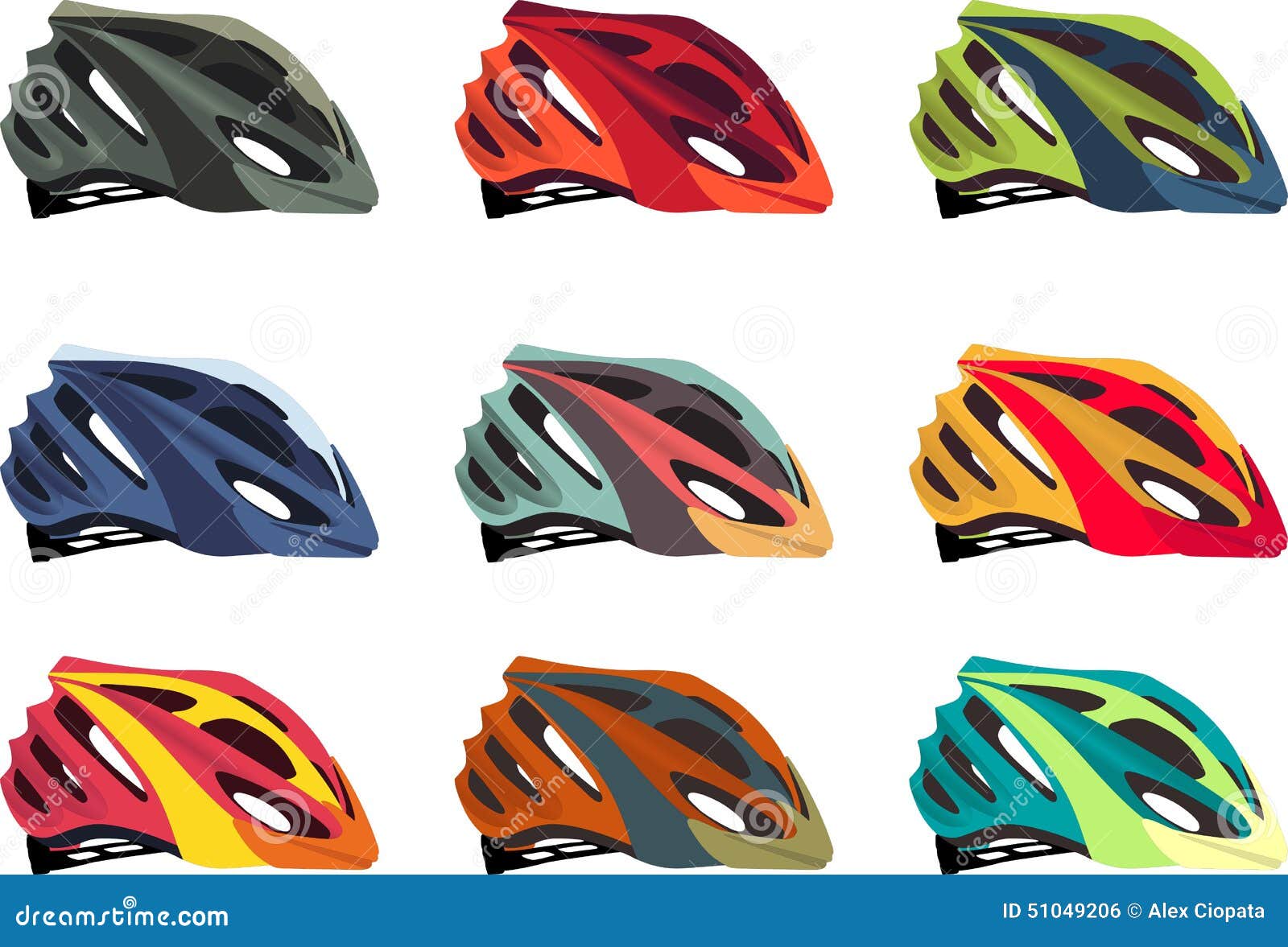 Bike helmet stock vector. Illustration of ride, isolated - 51049206