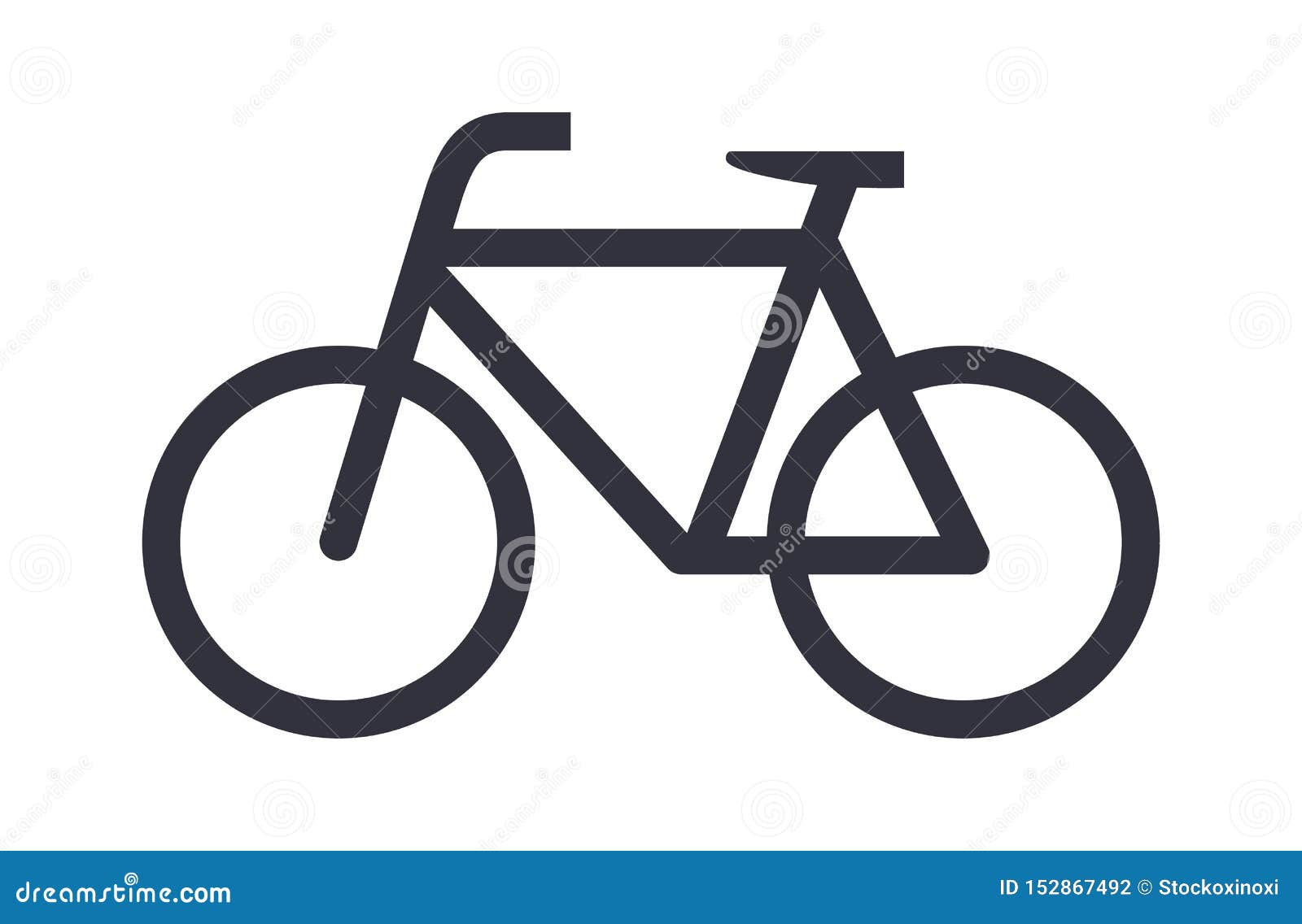 Bike Icon Bicycle Vector Symbol Stock Vector - Illustration of grey ...