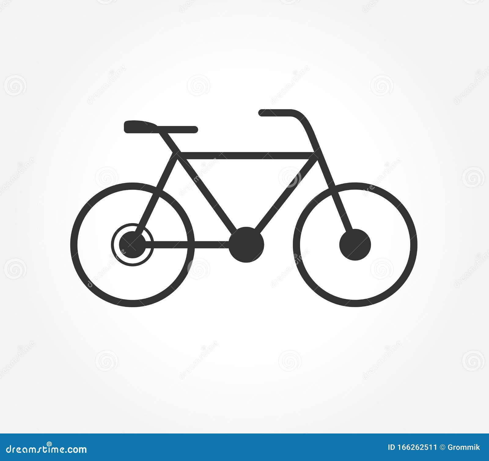 Bike Icon. Isolated on a White Background. Flat Style Stock Vector ...