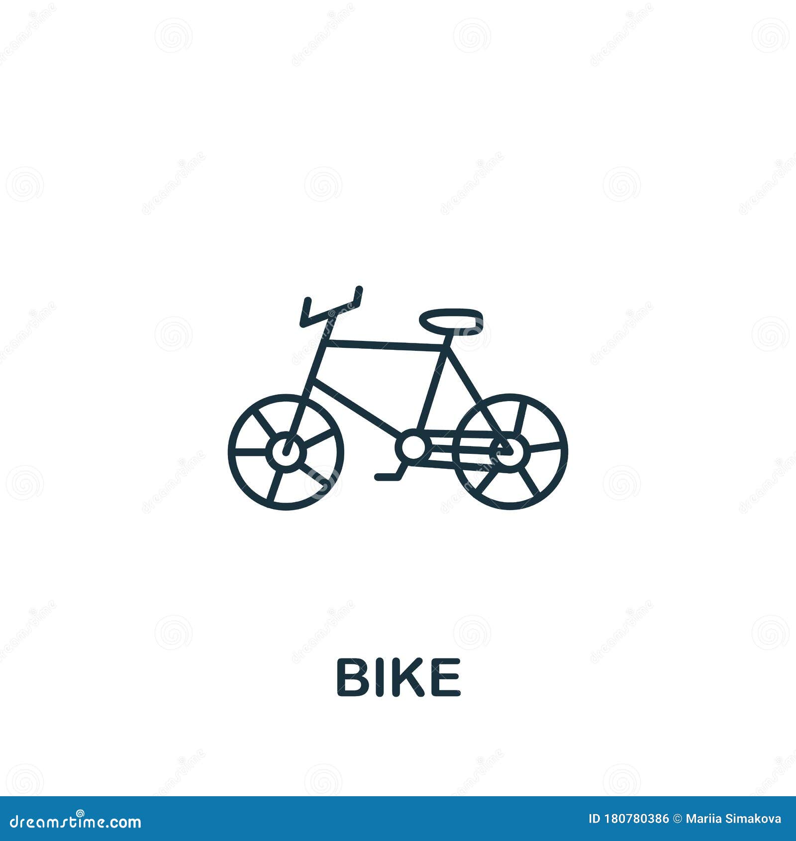 Bike Icon. Simple Line Element Bike Symbol for Templates, Web Design ...