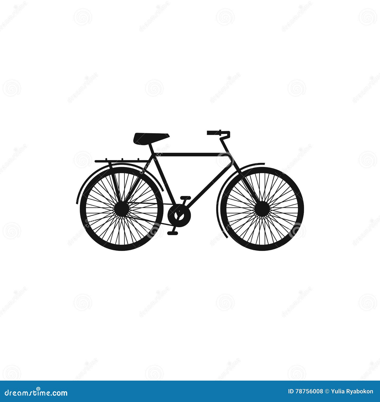 Bike icon in simple style stock vector. Illustration of icon - 78756008