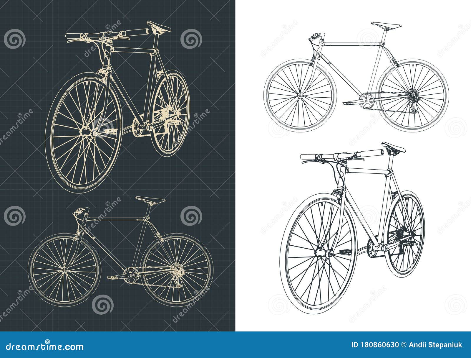 Bike Drawings Illustrations Stock Vector - Illustration of drawings ...