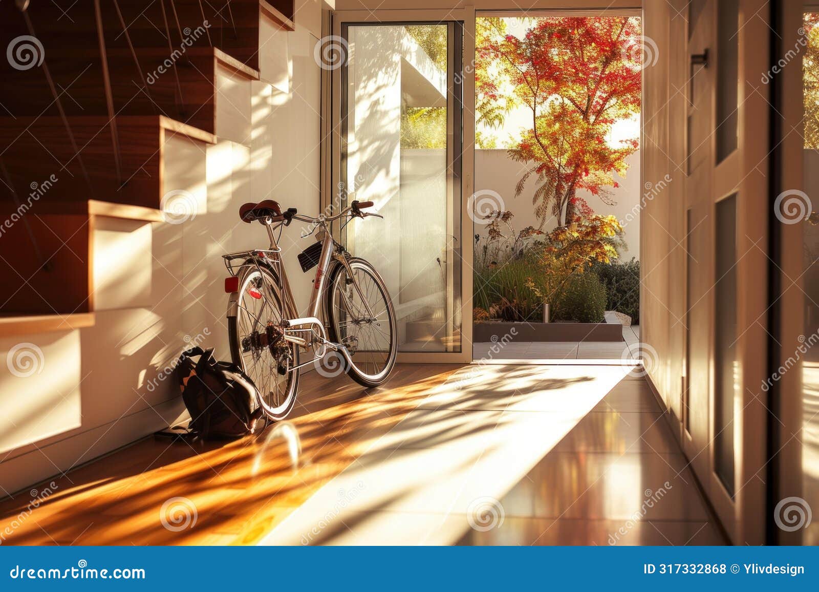 Bike Inside Modern House. Generate Ai Stock Photo - Image of wheel ...