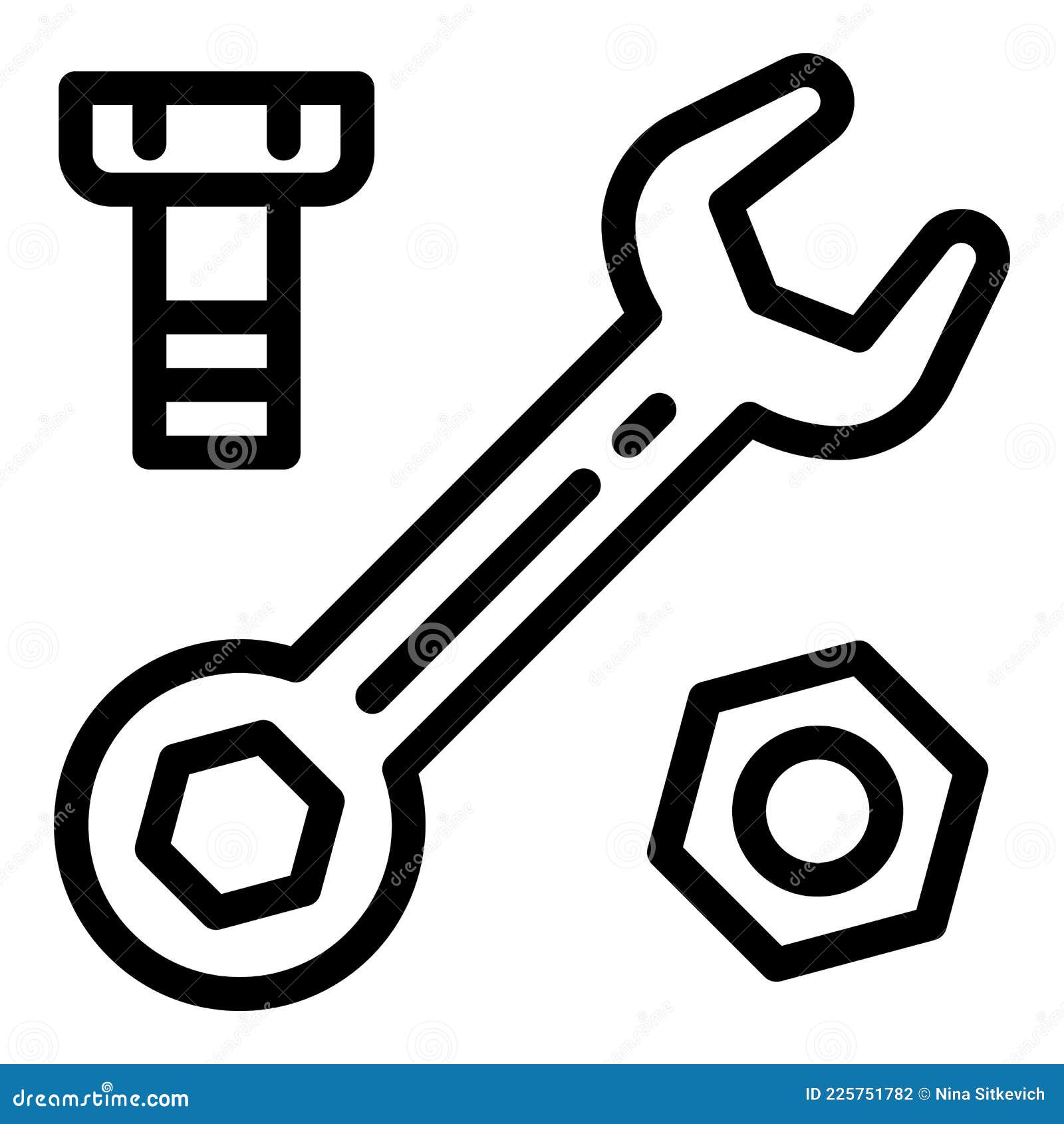 Bike Keys Icon, Outline Style Stock Vector - Illustration of object ...