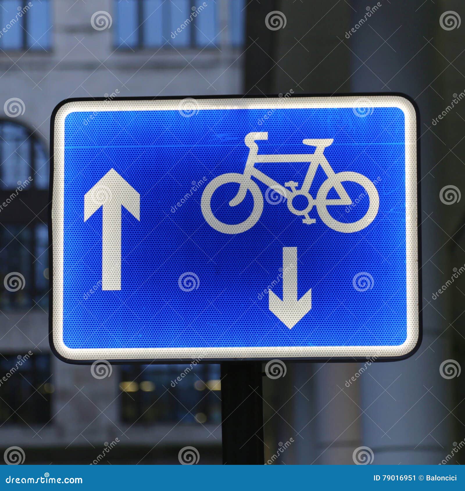 Bike Lane Sign stock image. Image of arrow, sign, urban - 79016951