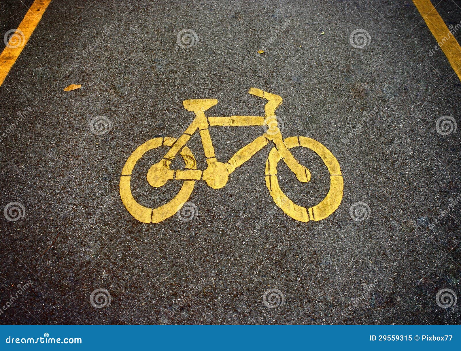 Bike lanes, Bicycle symbol stock image. Image of city - 29559315