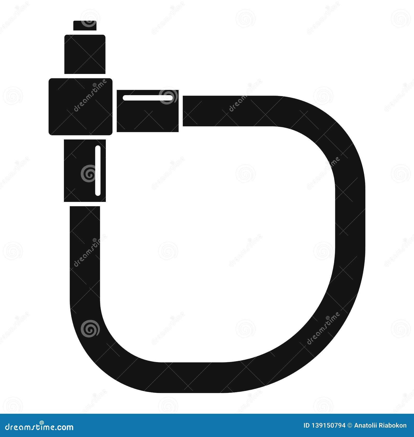 Bike Lock Icon, Simple Style Stock Vector - Illustration of shot ...