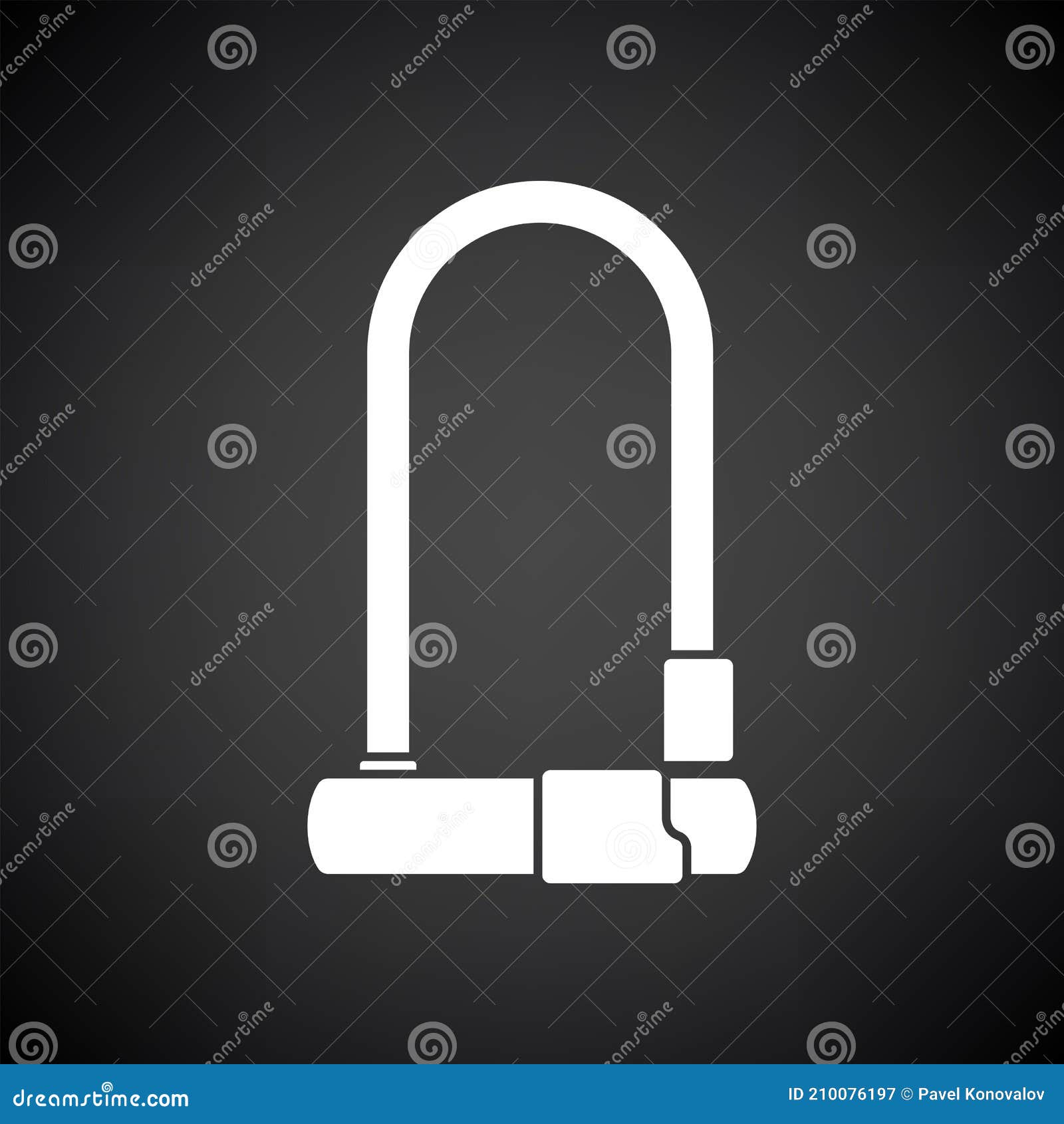Bike Lock Icon stock vector. Illustration of combination - 210076197
