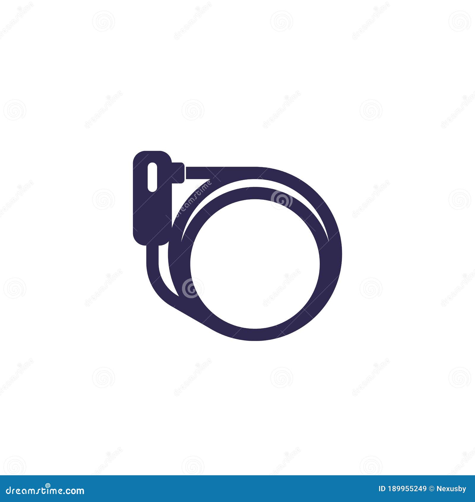 Bike Lock Icon on White, Vector Stock Vector - Illustration of bicycle ...