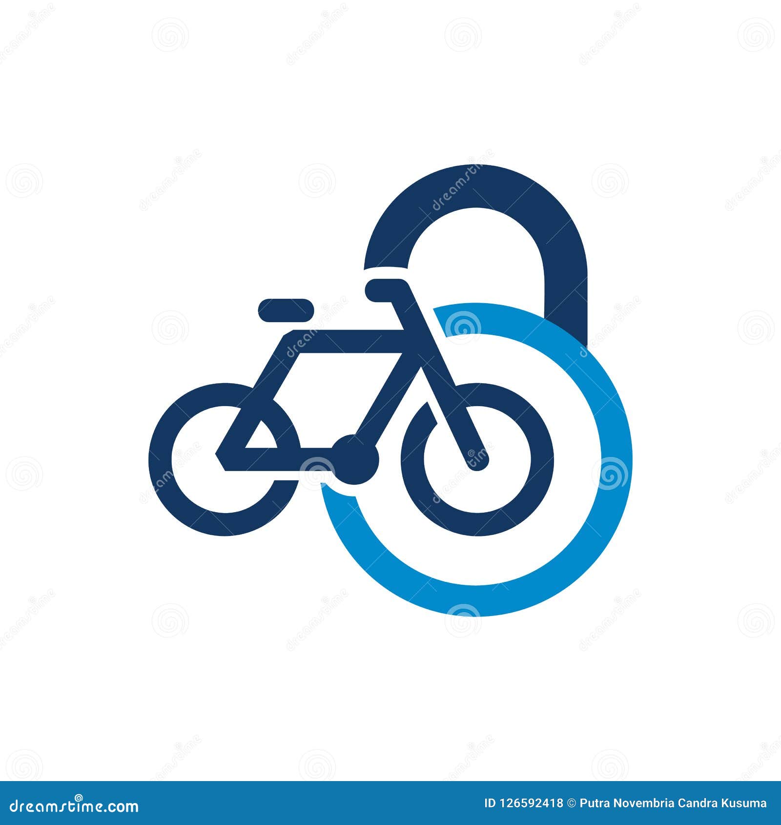 Bike Lock Logo Icon Design stock vector. Illustration of lock - 126592418