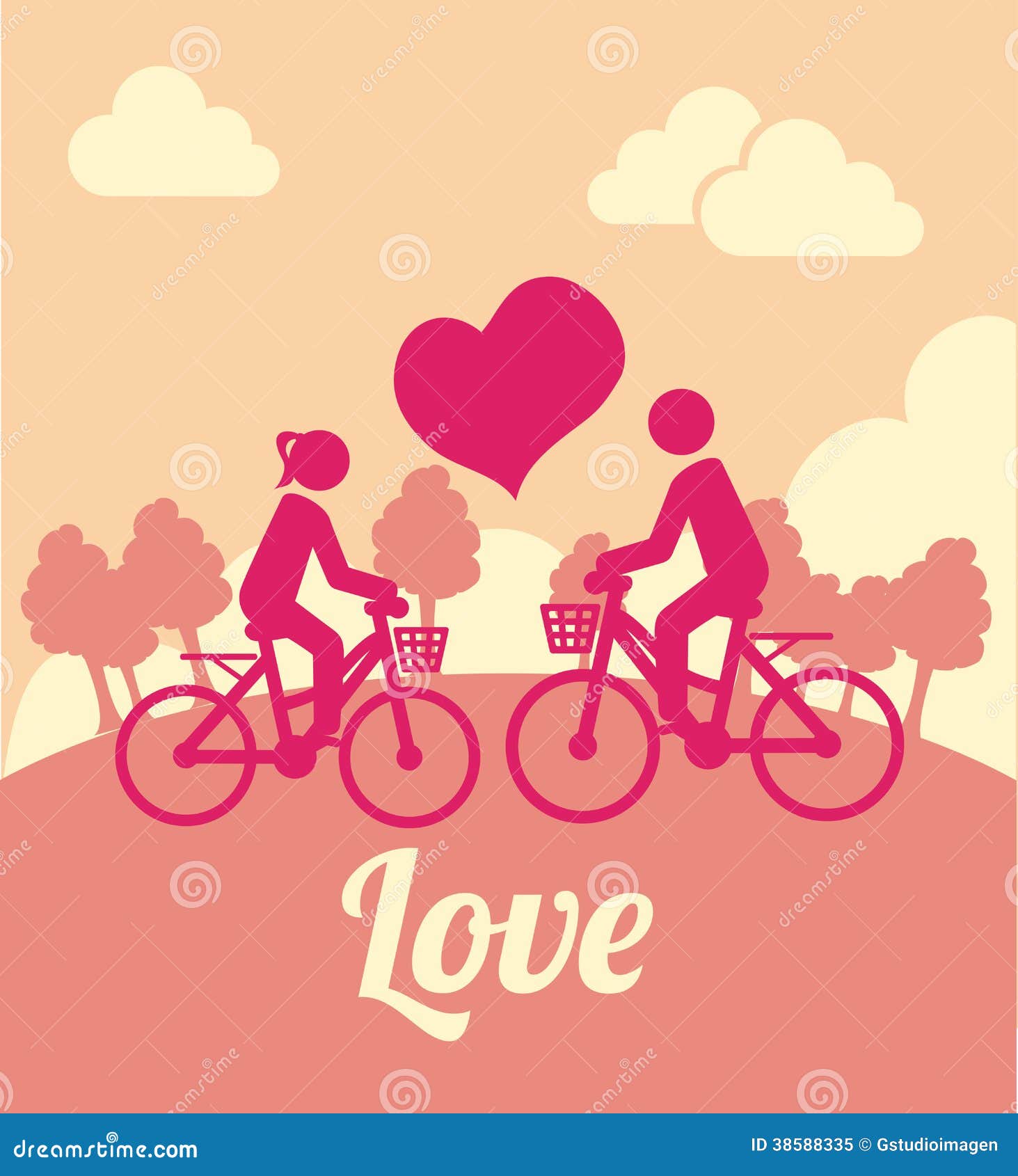 Bike love design stock vector. Illustration of female - 38588335