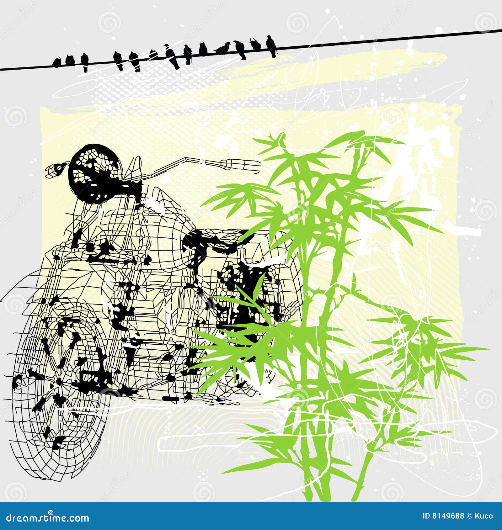 Bike and marijuana stock vector. Illustration of vector - 8149688