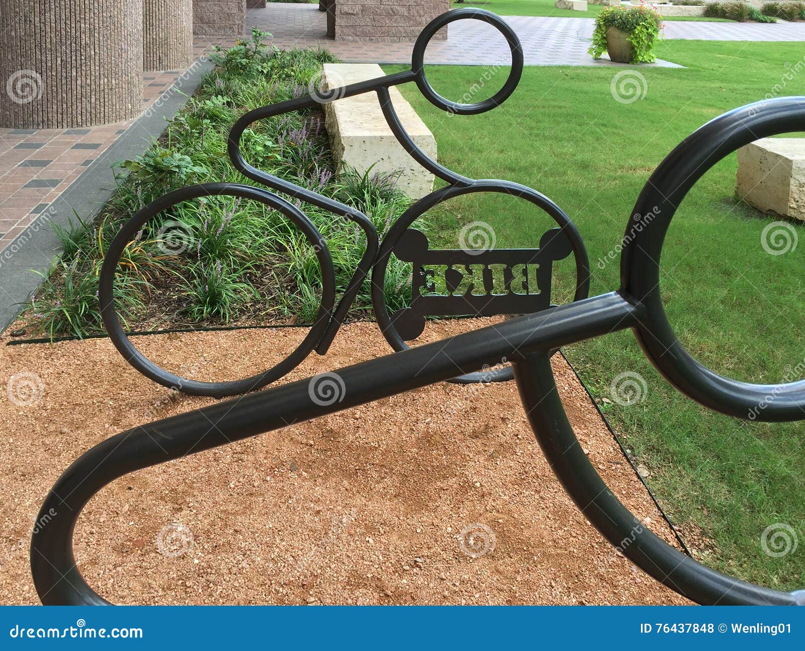 Bike Parking Signage On Footpath Royalty-Free Stock Image ...