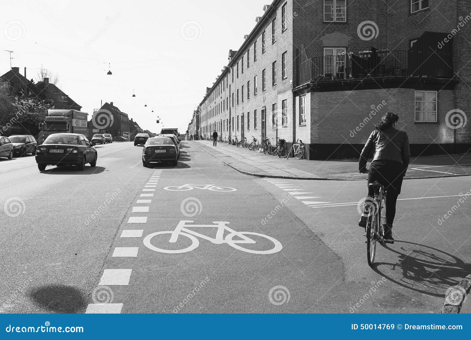 Bike path in Copenhagen editorial stock image. Image of denmark - 50014769