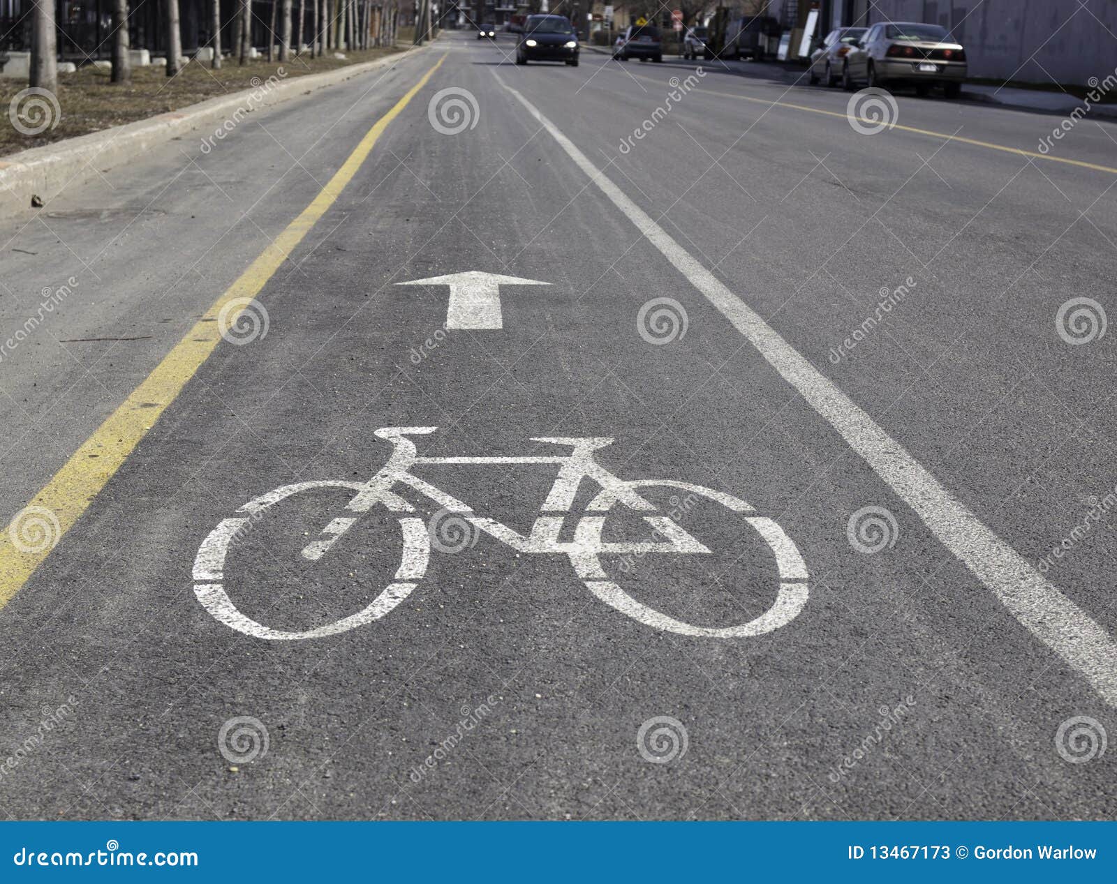 Bike Path Indicators stock image. Image of sign, city - 13467173