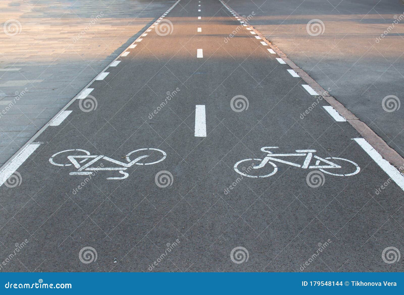 Bike path marking stock photo. Image of bike, ride, lane - 179548144