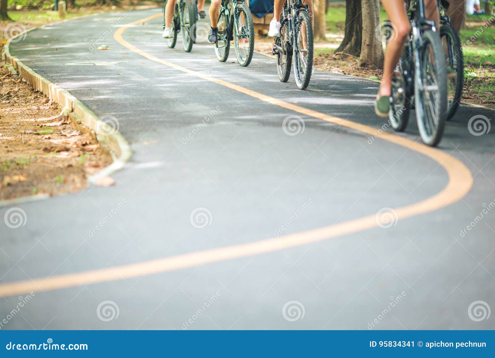 Bike Path With A Symbol Of Bike. Stock Photography | CartoonDealer.com ...