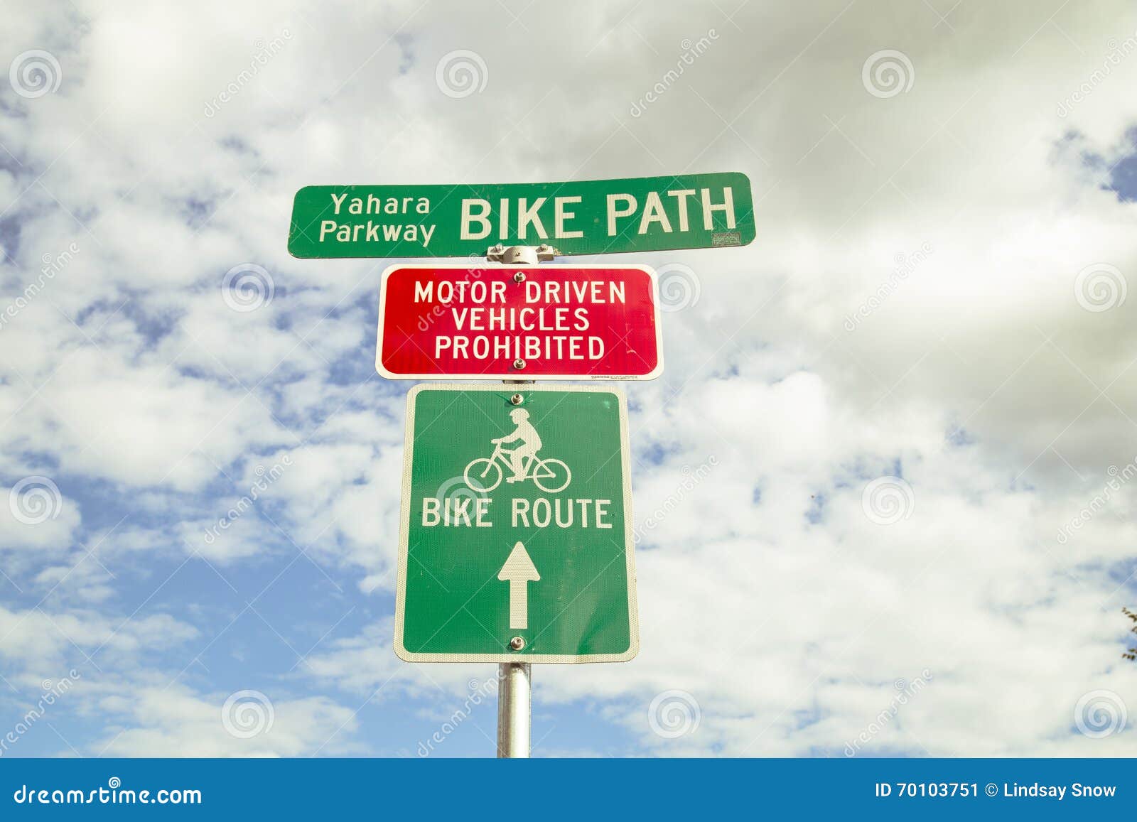 Bike Path Sign stock image. Image of route, roadsign - 70103751